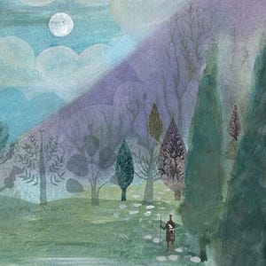 Pan in Arcadia - Print of an Illustration by Sarah Young - Etsy