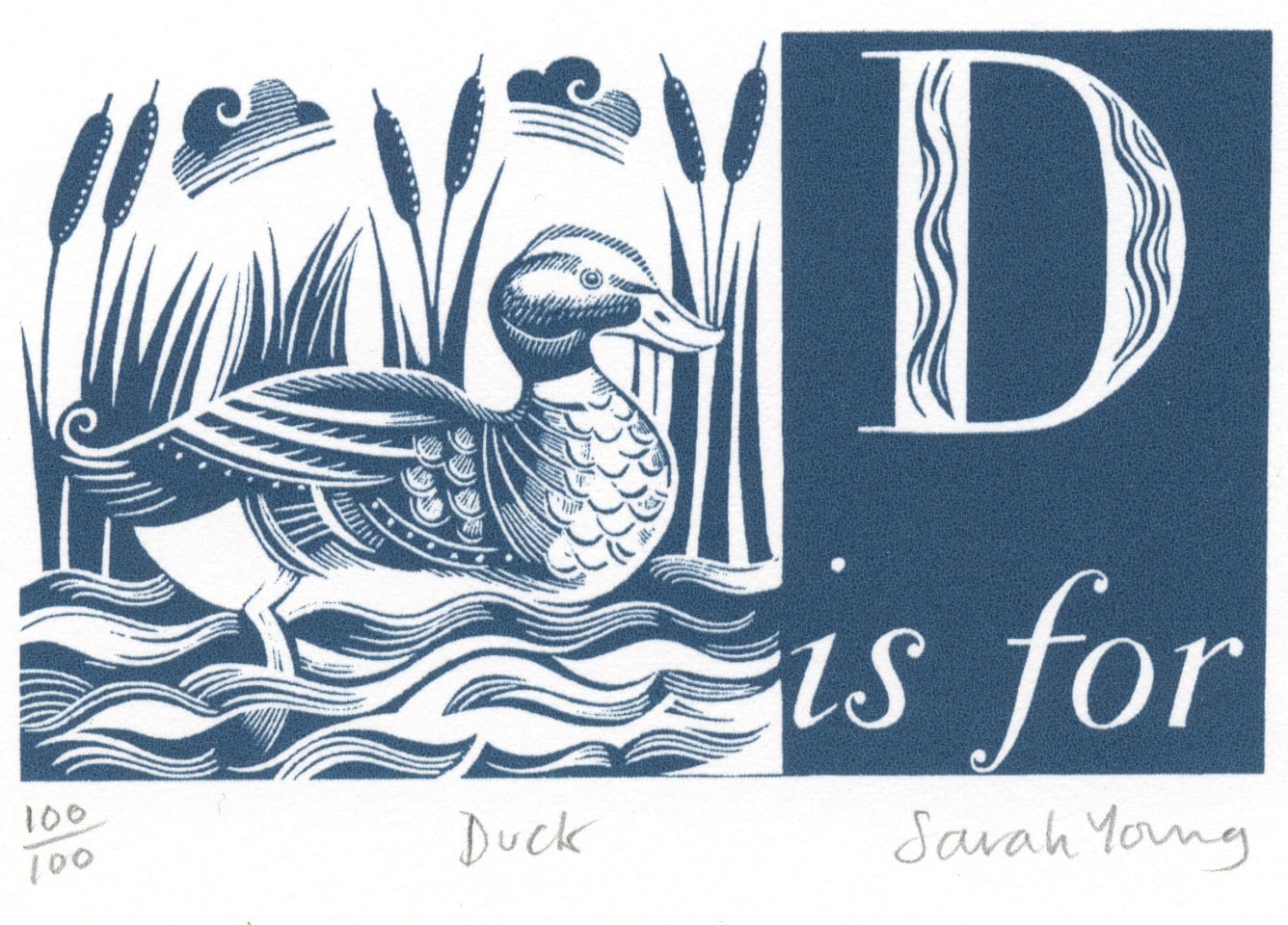 D is for Duck Alphabet Silkscreen Print - Etsy