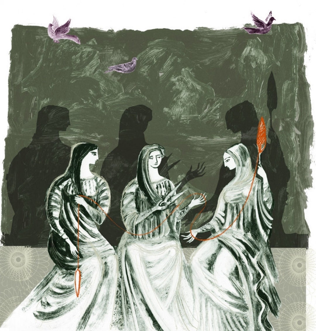 The Three Moirai - Print of an Illustration by Sarah Young - Etsy
