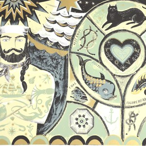 MARINERS LUCK I - Good Luck for All at Sea Silkscreen Print - Etsy