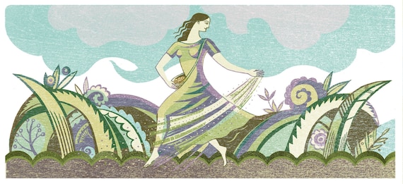 Sowing the Seed Digital Woodcut Print | Etsy