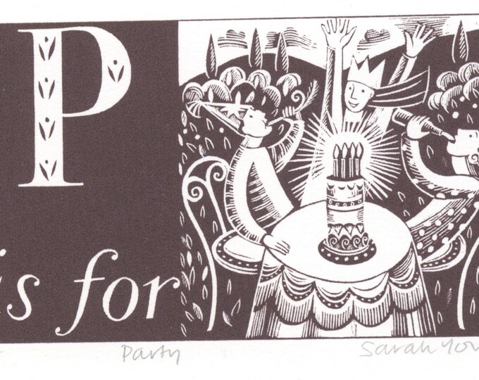P is for Party Alphabet Silkscreen Print - Etsy UK