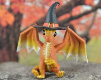 Pumpkin Dragon Sculpture Resin Designer Toy Candy Corn | Etsy