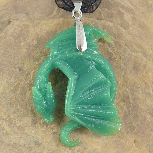 Crystal Dragon Necklace Black Dragon IN STOCK and Ready to - Etsy