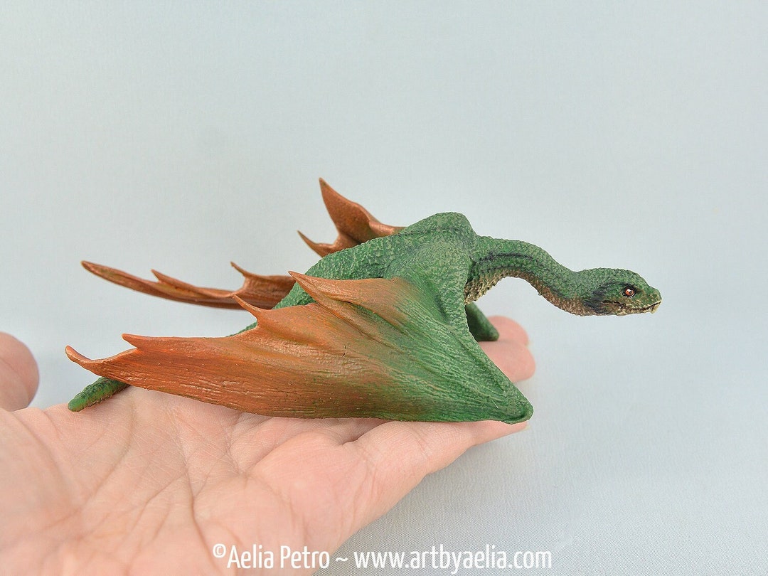 Realistic Baby Dragon Replica - Green and Bronze Wyrm Dragon - IN STOCK ...