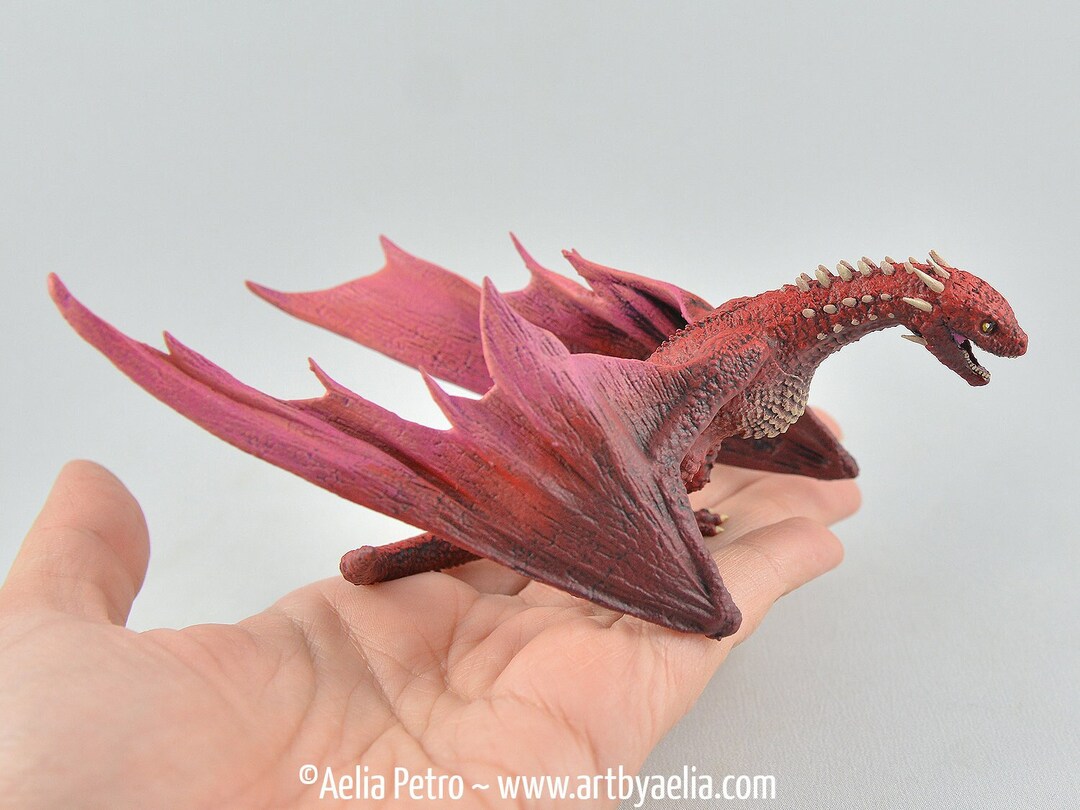 Realistic Baby Dragon Replica Red and Pink Dragon PRE ORDER Shipping in ...