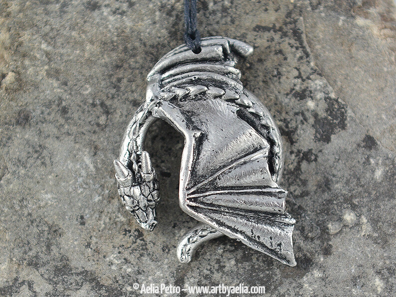 Pewter Dragon Necklace IN STOCK and Ready to Ship - Etsy