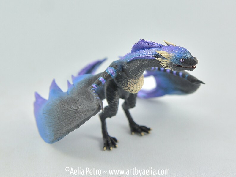 Realistic Baby Dragon Replica Figurine Phantom Aurora - Etsy