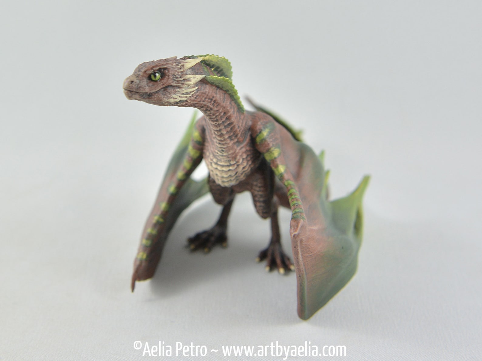 Realistic Baby Dragon Replica Earthy Brown and Green in - Etsy