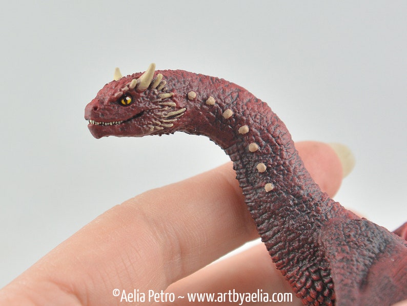 Realistic Baby Dragon Replica Red Wyrm Dragon IN STOCK and - Etsy
