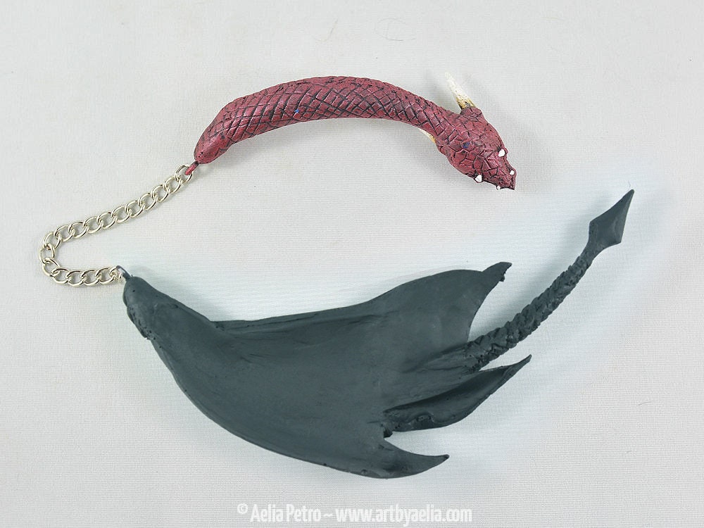 Dusty Rose Aurora Borealis Dragon Draper Necklace - IN STOCK and Ready ...