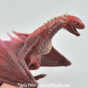 Realistic Baby Dragon Replica - Red and Pink Dragon - IN STOCK and ...