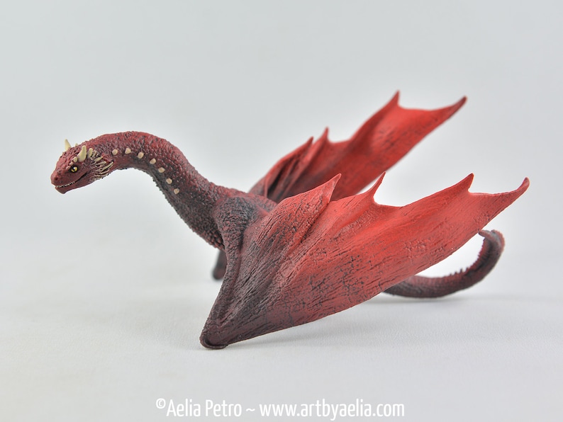 Realistic Baby Dragon Replica - Red Wyrm Dragon - IN STOCK and Ready to ...