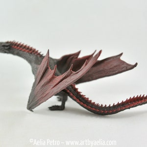 Realistic Baby Dragon Replica - Dark Red and Black - IN STOCK and Ready ...