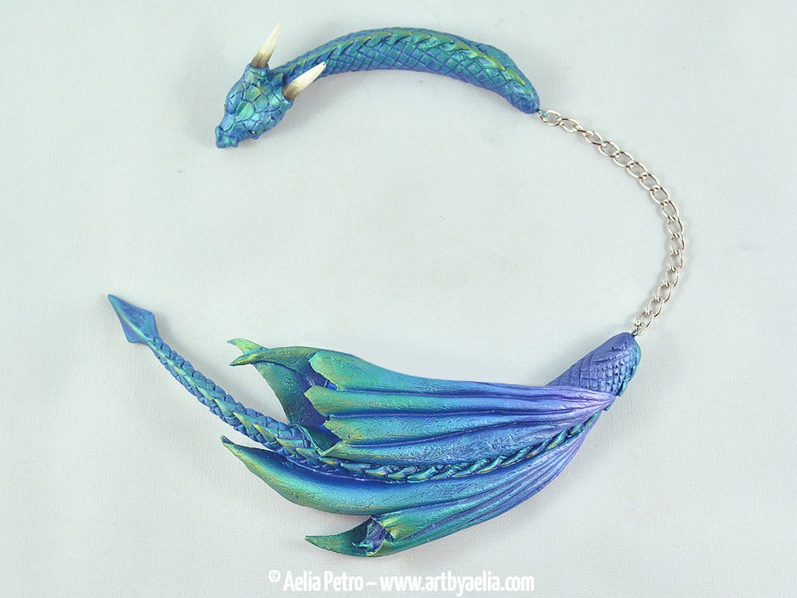 Dragon Draper Necklace - Aurora Borealis Dragon - IN STOCK and Ready to ...