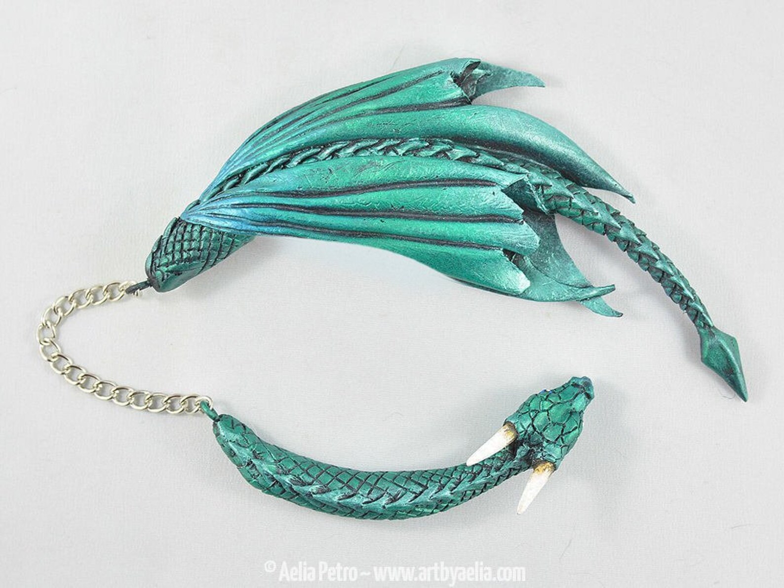 Seaspray Aurora Borealis Dragon Draper - Dragon Necklace - IN STOCK and ...