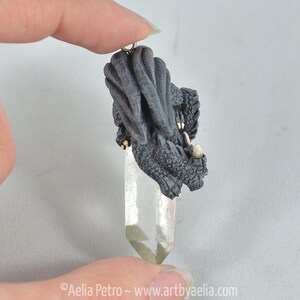 Crystal Dragon Necklace - Black Dragon - IN STOCK and Ready to Ship - Etsy