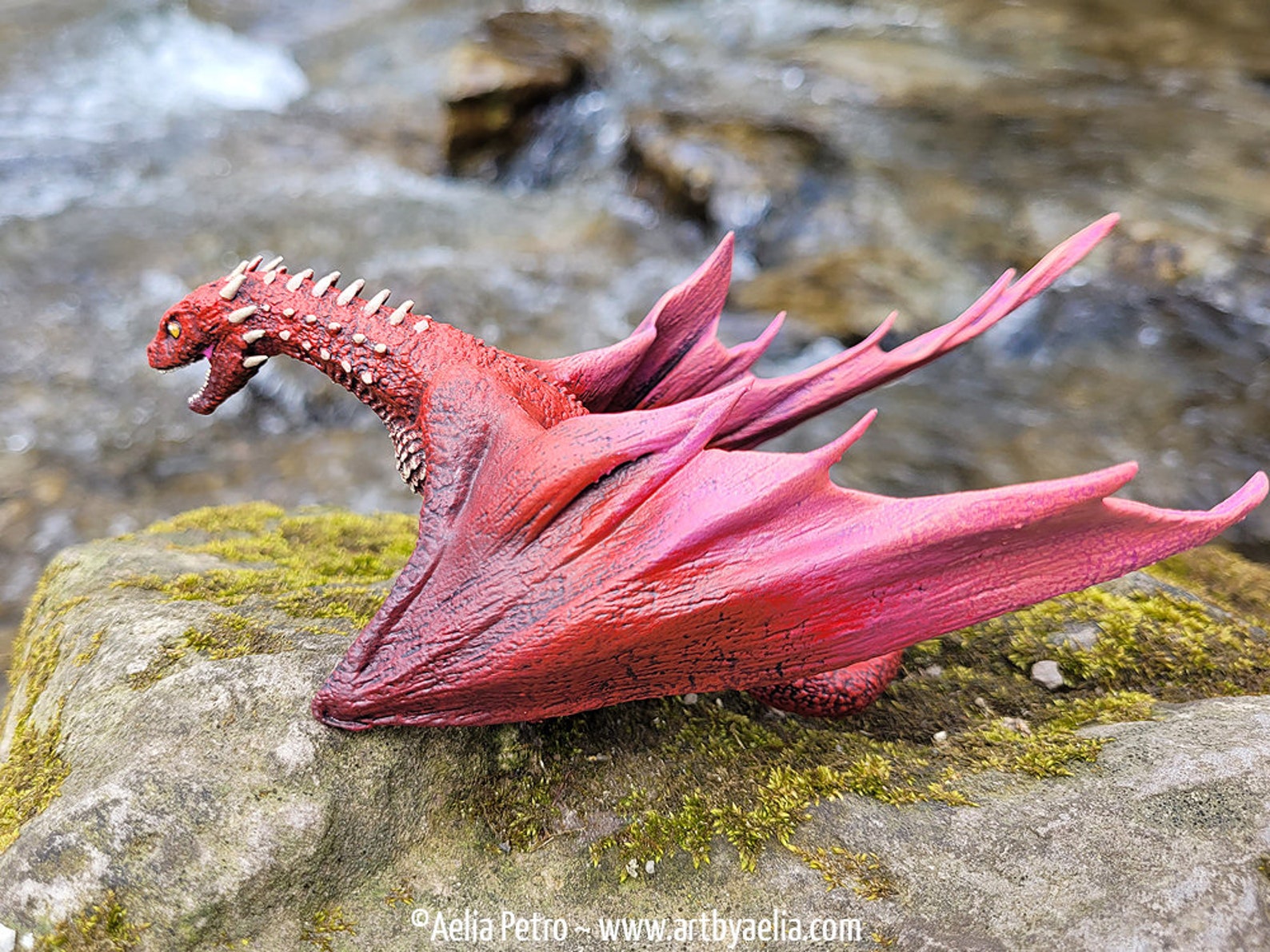 Realistic Baby Dragon Replica - Red and Pink Dragon - IN STOCK and ...
