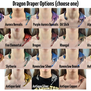 COMBO - Dragon Draper Necklace & Resting Dragon Necklace in Your Choice ...