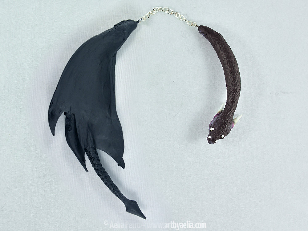 COMBO - Galaxy Dragon Draper Necklace, Dragon Hair Clip & Resting ...