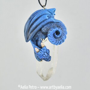 Crystal Dragon Necklace - Sapphire Dragon - IN STOCK and Ready to Ship ...
