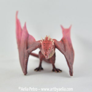 Realistic Baby Dragon Replica - Red and Pink Dragon - IN STOCK and ...
