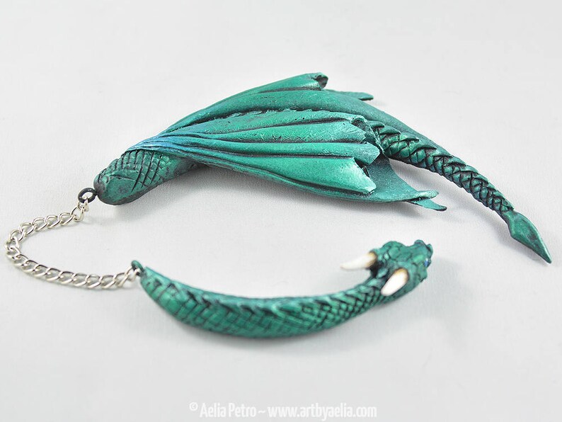 Seaspray Aurora Borealis Dragon Draper - Dragon Necklace - IN STOCK and ...