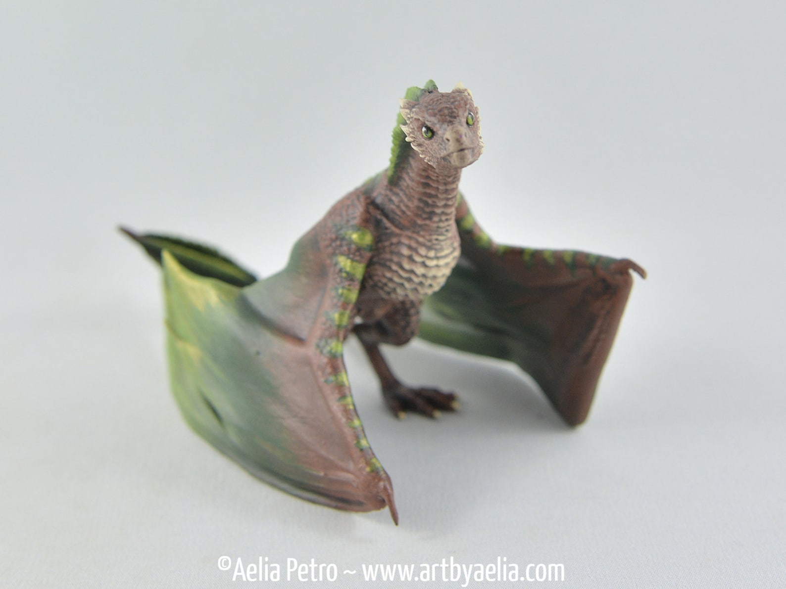 Realistic Baby Dragon Replica Earthy Brown and Green in - Etsy
