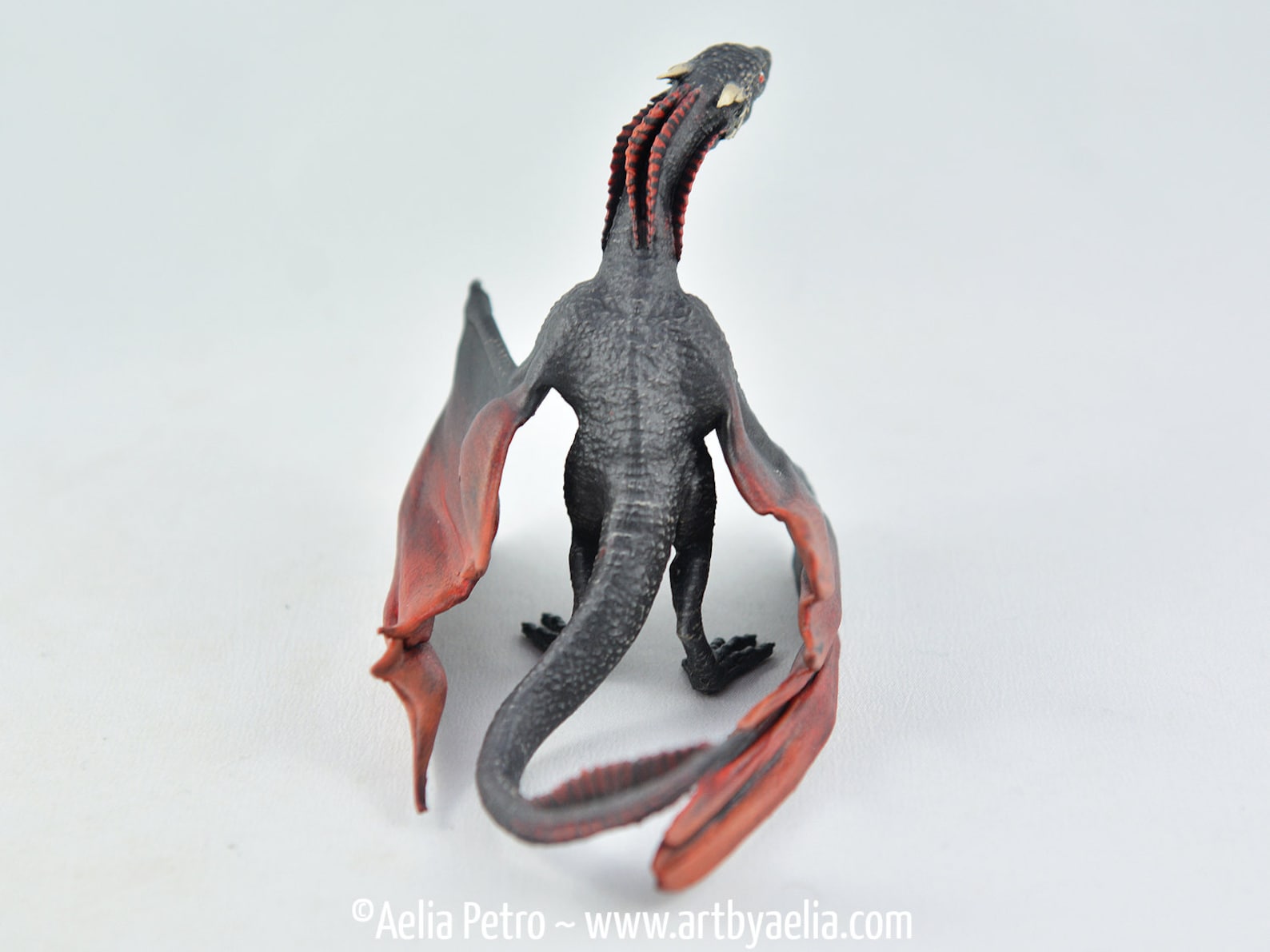 Realistic Baby Dragon Replica - Fire Red and Black - IN STOCK and Ready ...