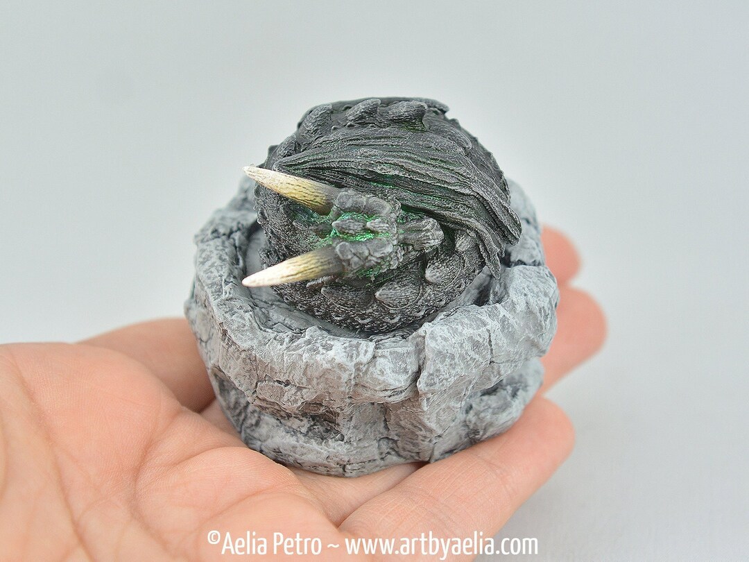 Mini Radiant Dragon - Glowing Green Dragon Sculpture Figurine - PRE ...