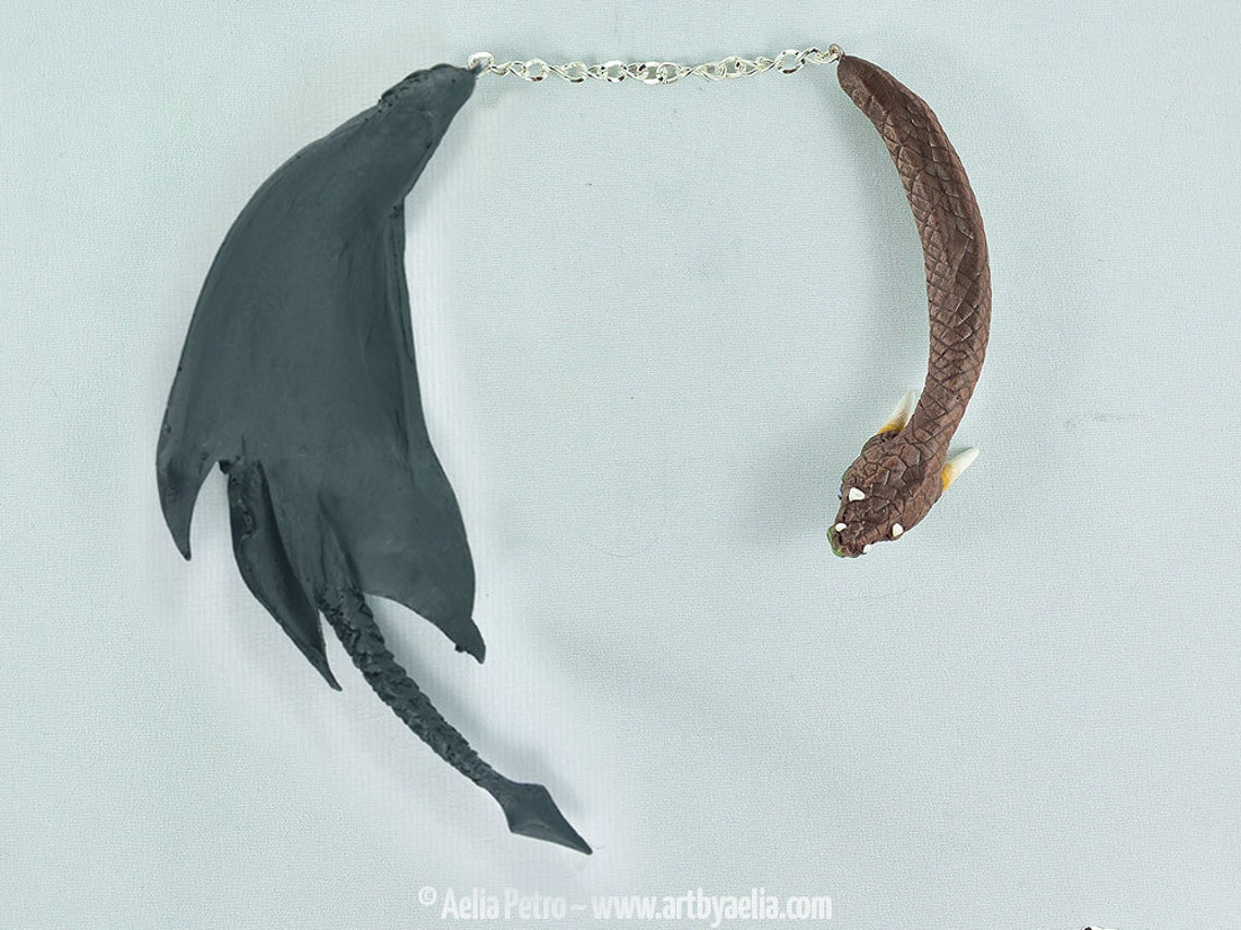 Earth Elemental Dragon Draper Necklace - IN STOCK and Ready to Ship - Etsy