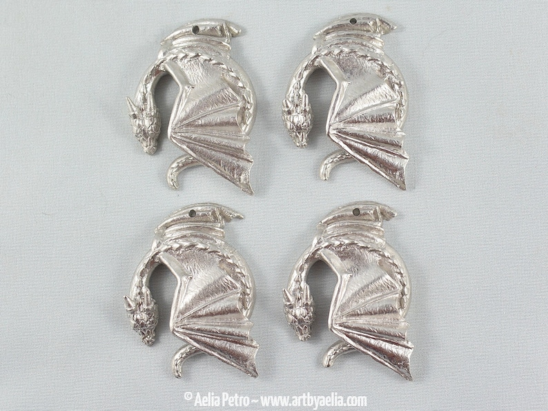 Pewter Dragon Necklace IN STOCK and Ready to Ship - Etsy