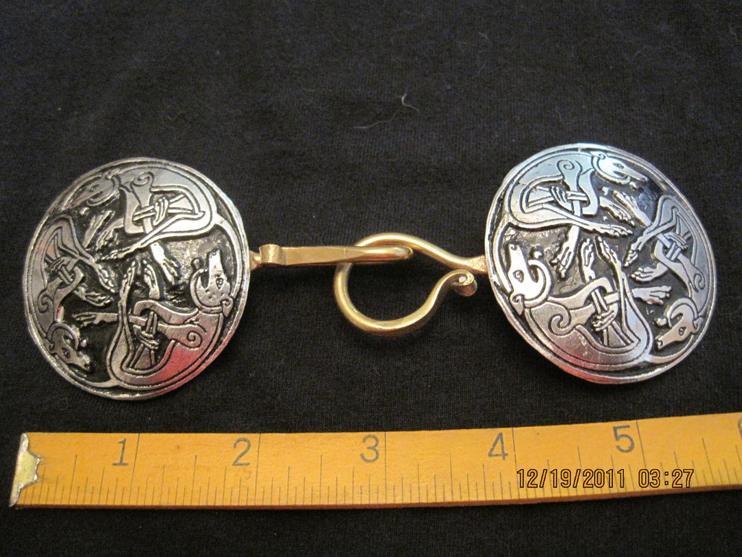 Large Pewter Greyhound Cloak Clasp Pin On - Etsy