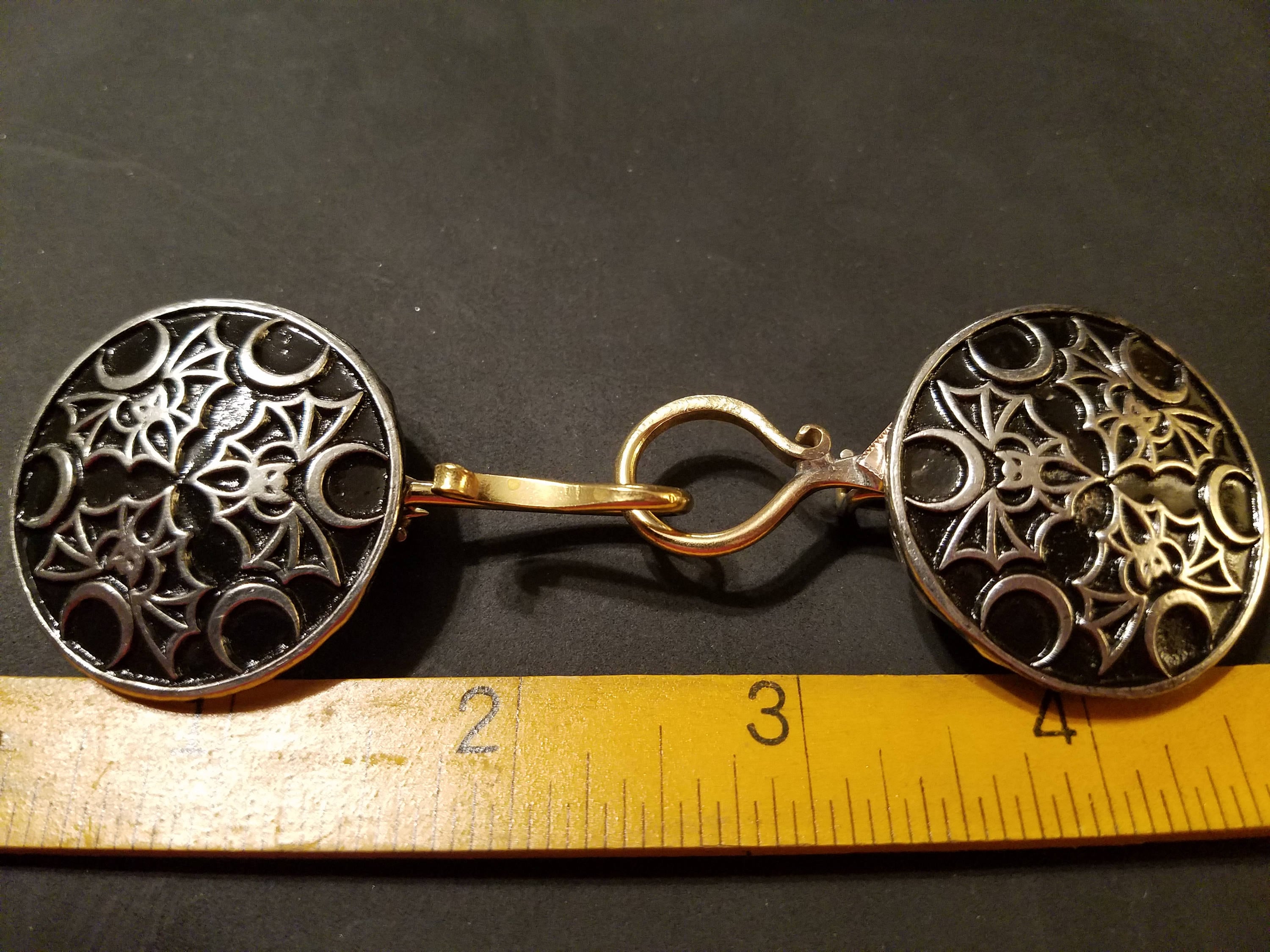 Medium Pewter Clasp With Bats ! - Etsy