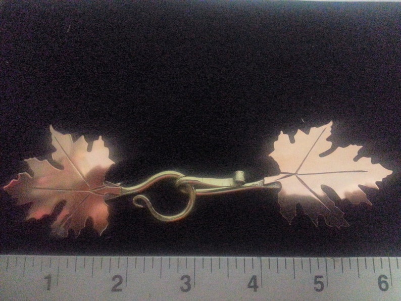 Nickle Bronze Maple Leaf Pin on Cloak Clasp - Etsy