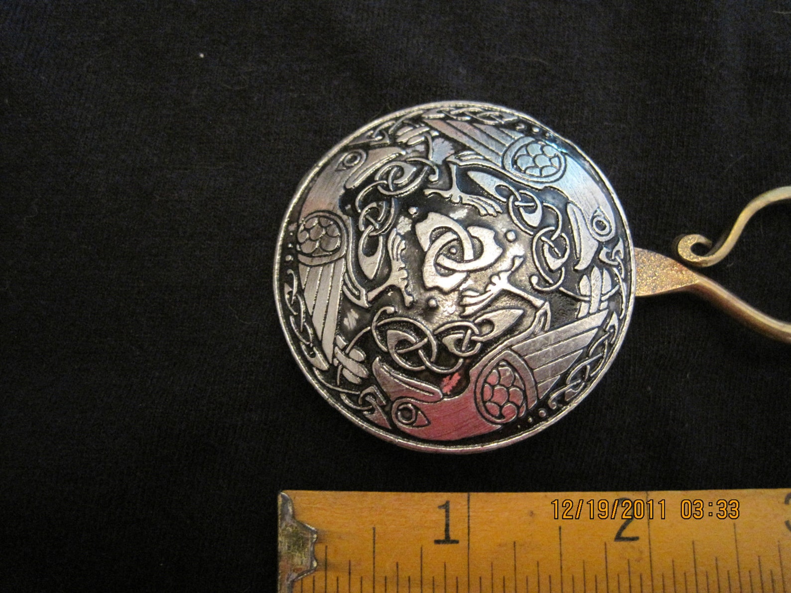 Large Pewter Celtic Raven Cloak Clasp Pin - Etsy