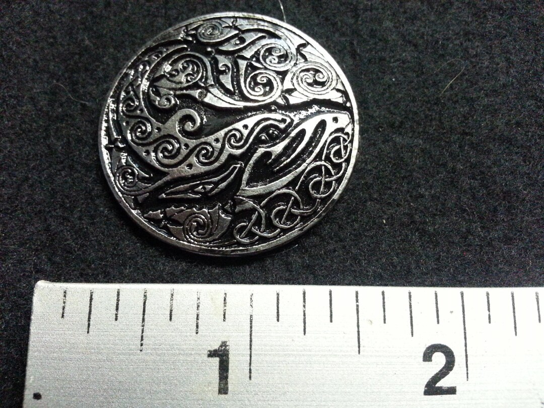 Medium Pewter Broach With Celtic Blue Whale - Etsy