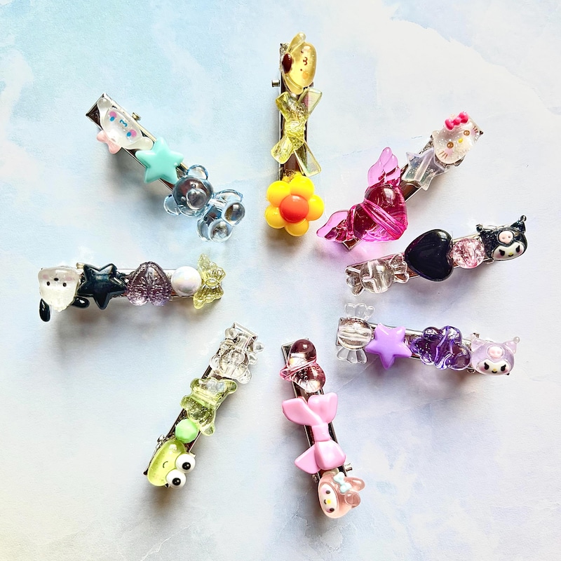 Handmade Bead Hair Clips - Etsy