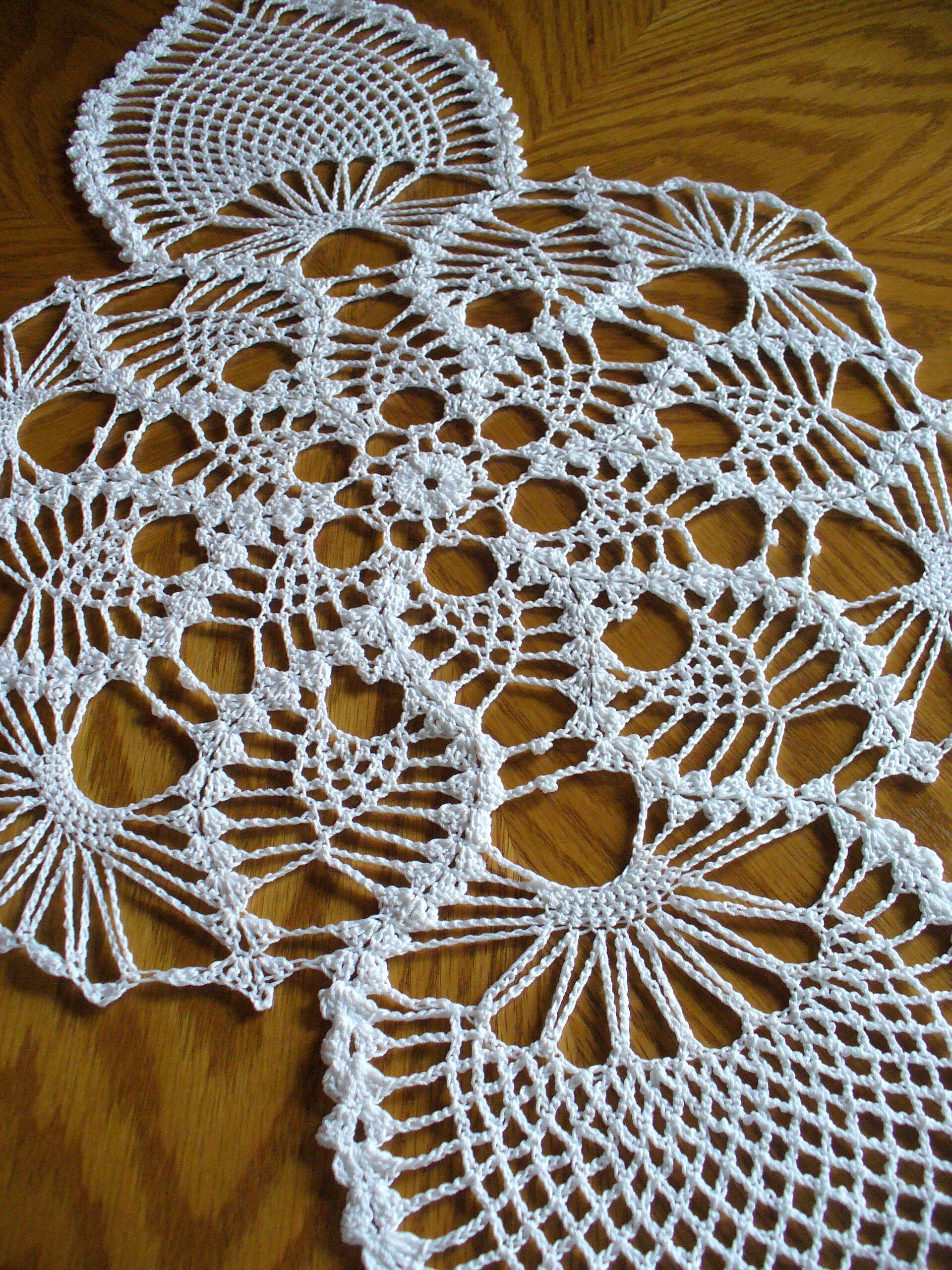 Handmade White Crochet Table Runner: Heliconia - Etsy