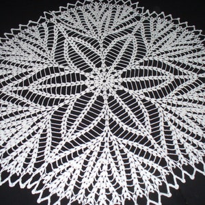 Handmade White Round Crochet Doily: Bat Flower - Etsy