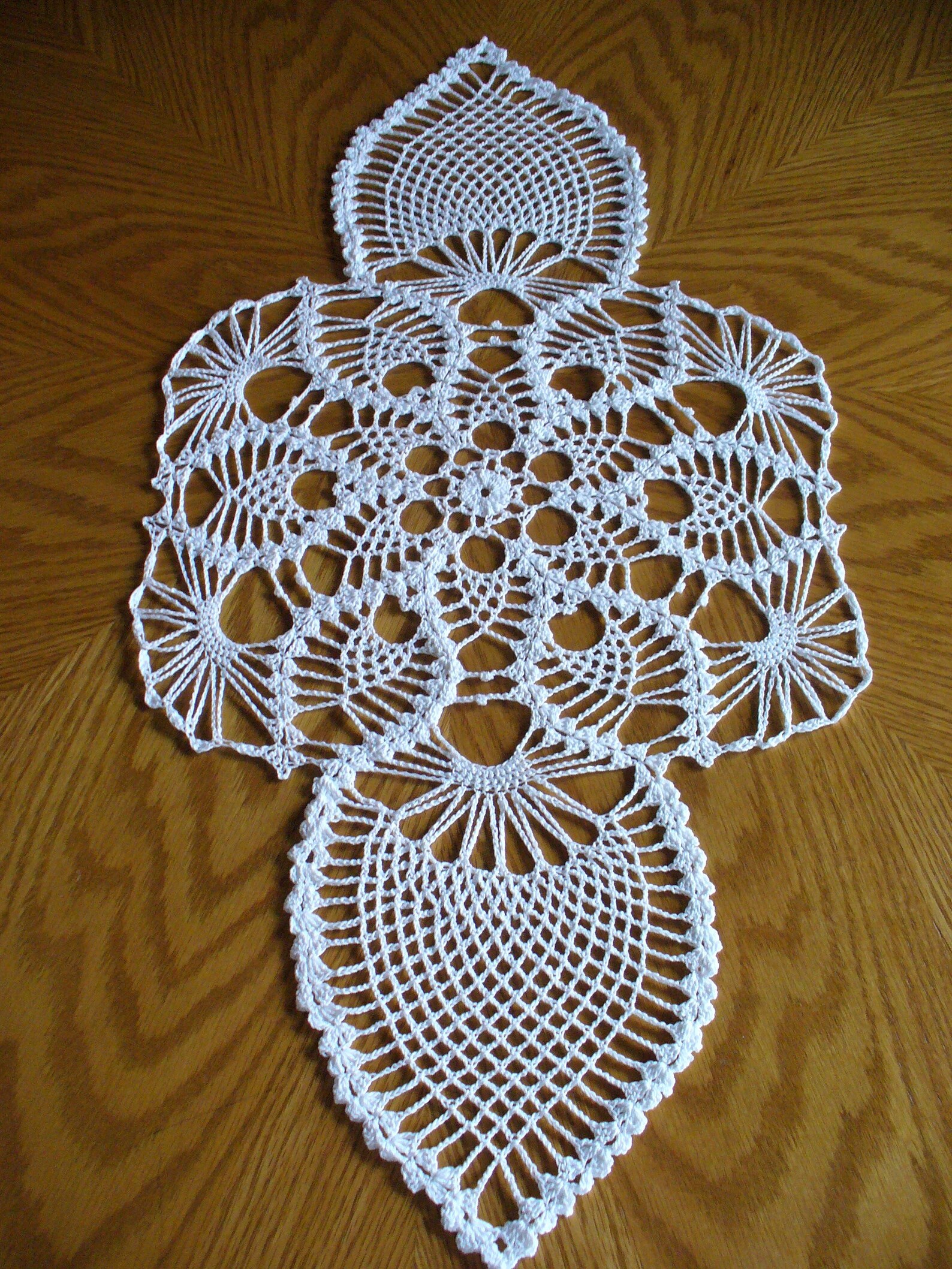 Handmade White Crochet Table Runner: Heliconia - Etsy