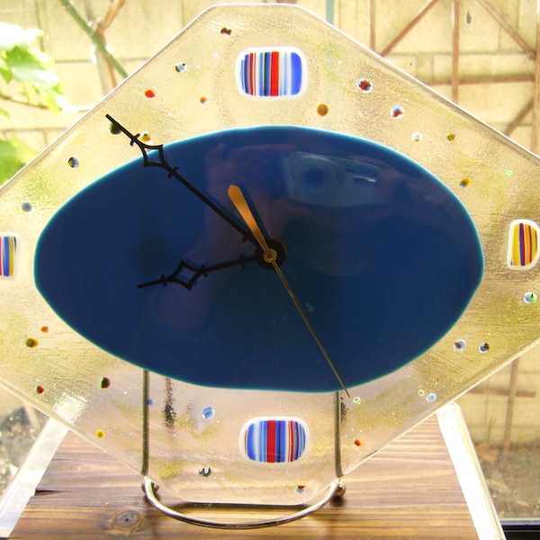 Fused Glass Clock - Etsy