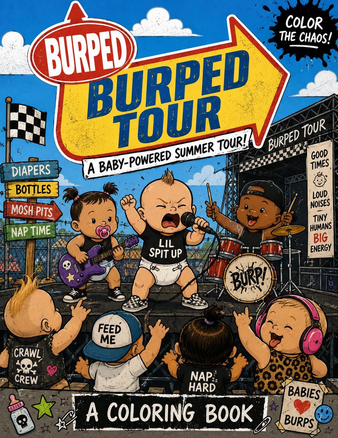 Burped Tour Coloring Book (printable) - Etsy