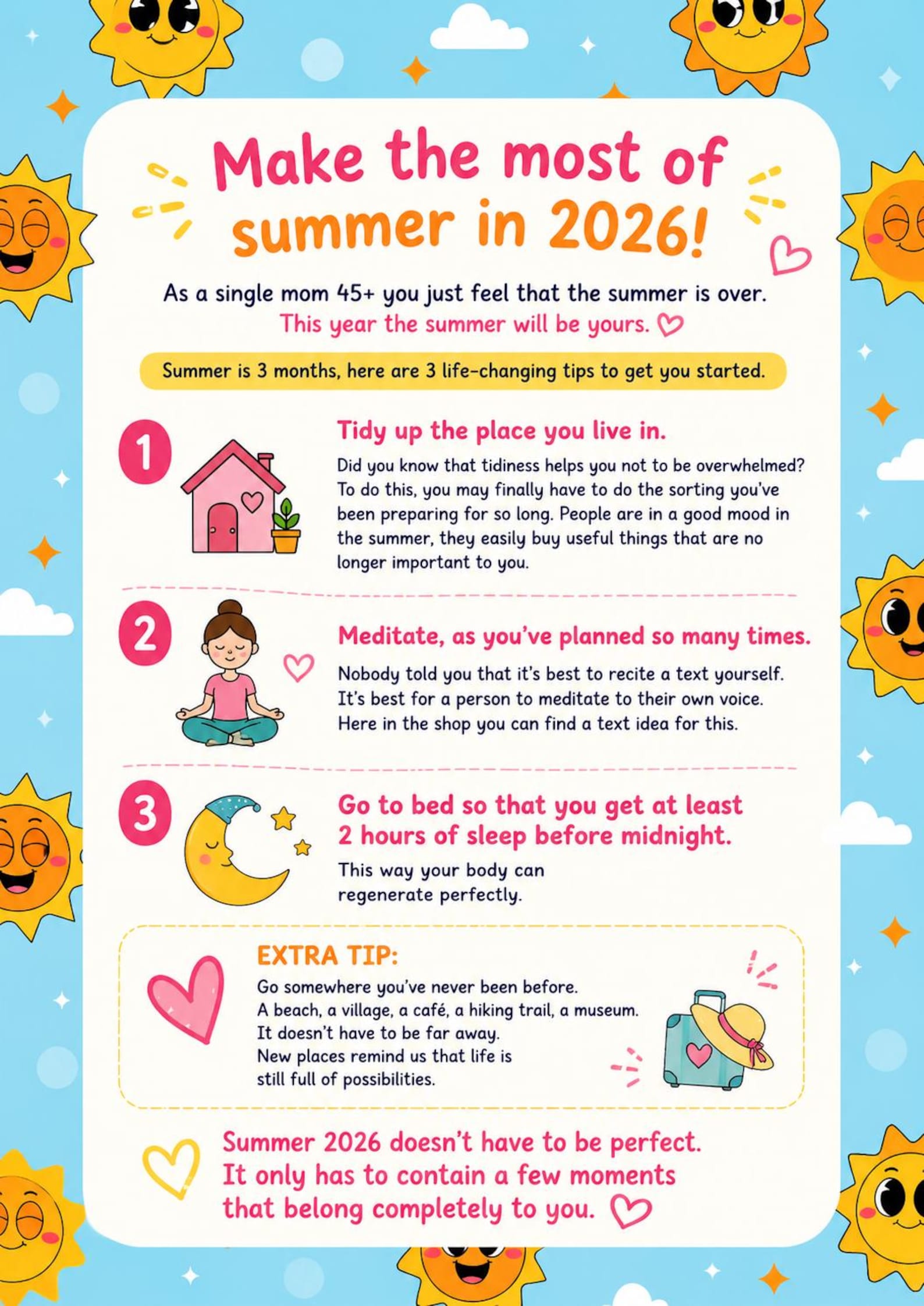 Make the Most of Summer 2026 | Inspirational Summer Printable | Digital ...