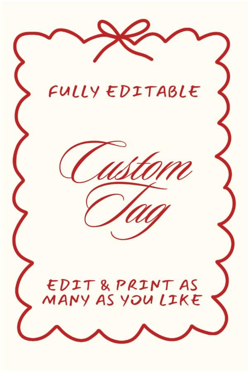 Editable Wedding Favor Tag Template Bundle | Printable Gift Tags ...