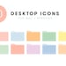 10 Pastel Desktop Icons | Folder Icon Set for Mac + Windows Computer ...