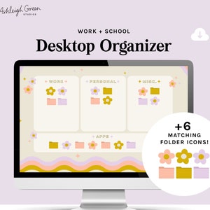 Groovy Desktop Wallpaper Organizer + Matching Folder Icons | With Work ...