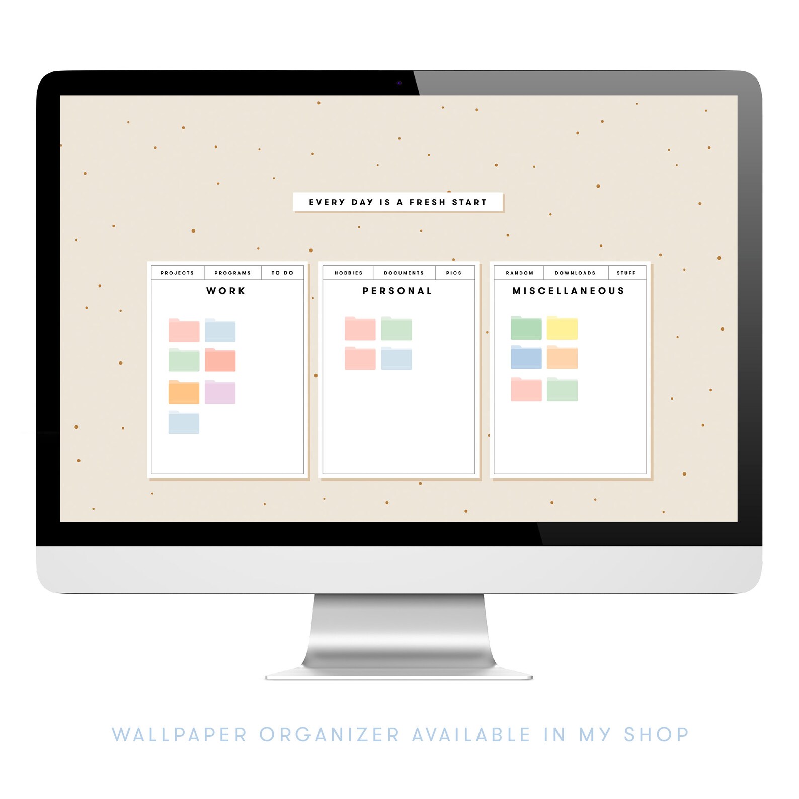 10 Pastel Desktop Icons | Folder Icon Set for Mac + Windows Computer ...