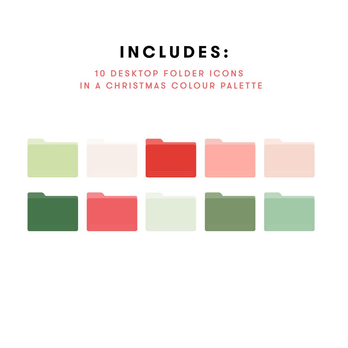 10 Christmas Folder Icons Holiday Bundle for Mac Windows - Etsy