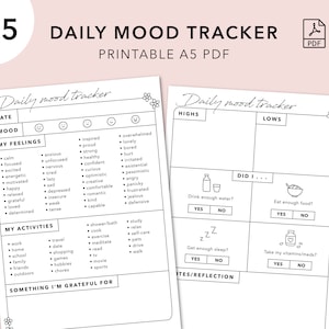 Paper A4 or A5 Worry Diary Childrens Mental Health Planner Personalised ...